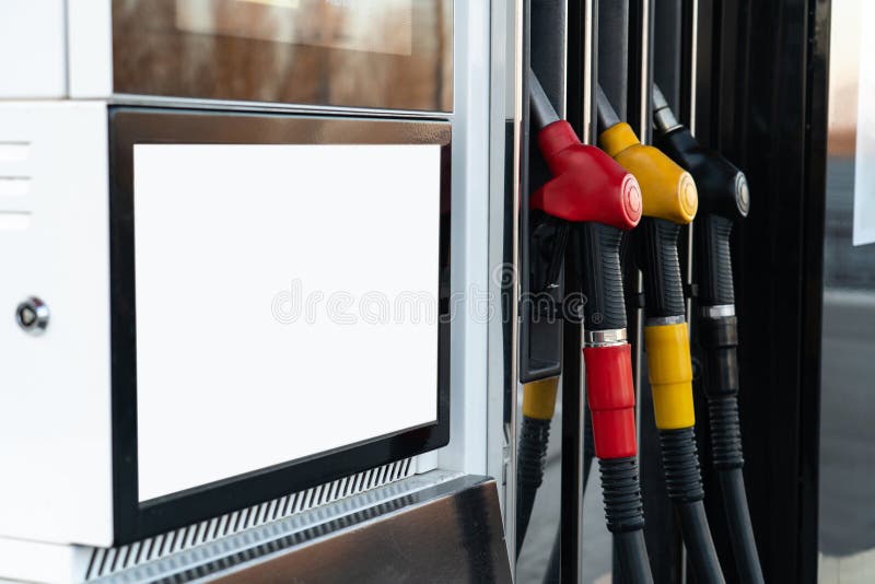 Self-service Filling Station with Touchscreen Stock Image - Image of ...