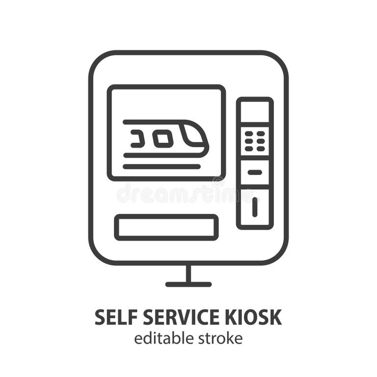 Self Service Kiosk Icon Stock Illustrations – 706 Self Service Kiosk ...