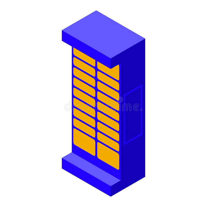 Self-service Parcel Delivery Locker Icon Isometric Vector. Package ...