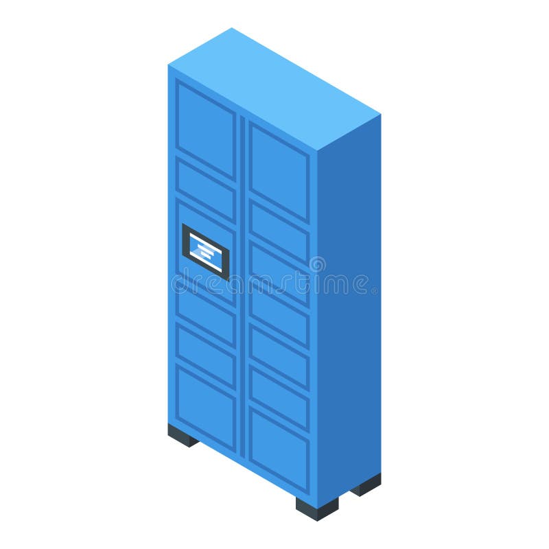 Self-service Parcel Delivery Wardrobe Icon Isometric Vector. Home ...