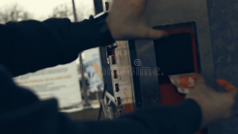 Self-service Payment Car Wash Man is Paying for Car Washes in ATM Self ...