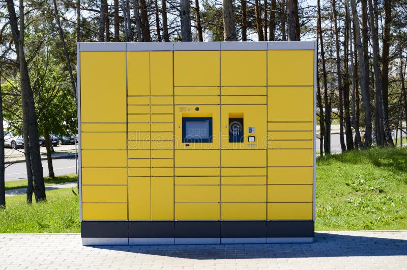 Self Service Post Box Terminal. Parcel Delivery Editorial Photography ...