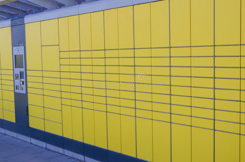 Self Service Post Box Terminal. Parcel Delivery Stock Photo - Image of ...