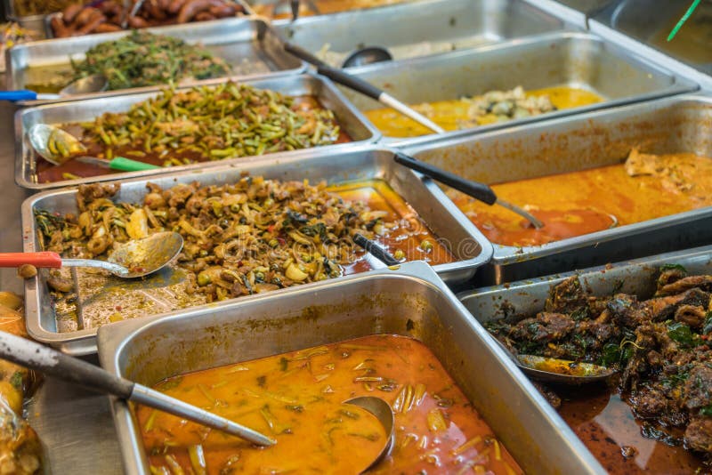 Self Service Restaurant with a Variety of Salads, Stock Image - Image ...