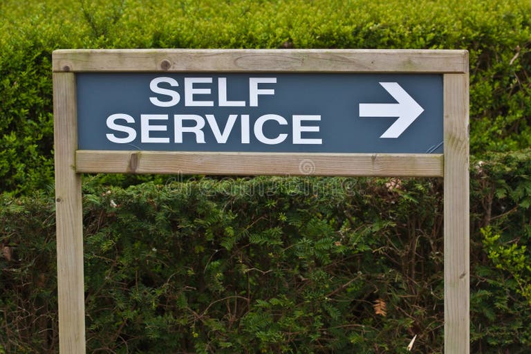Self service sign stock image. Image of special, sign - 12177825