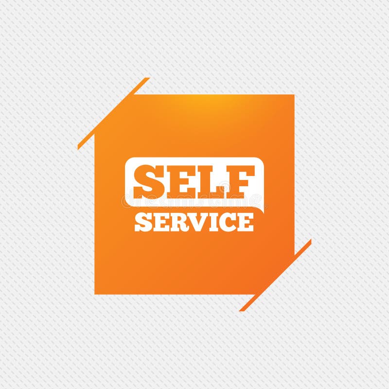 Self Service Sign Icon. Maintenance Button Stock Vector - Illustration ...