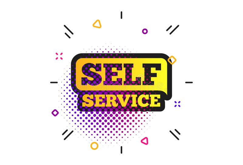 Self Service Sign Icon. Maintenance Button Stock Vector - Illustration ...
