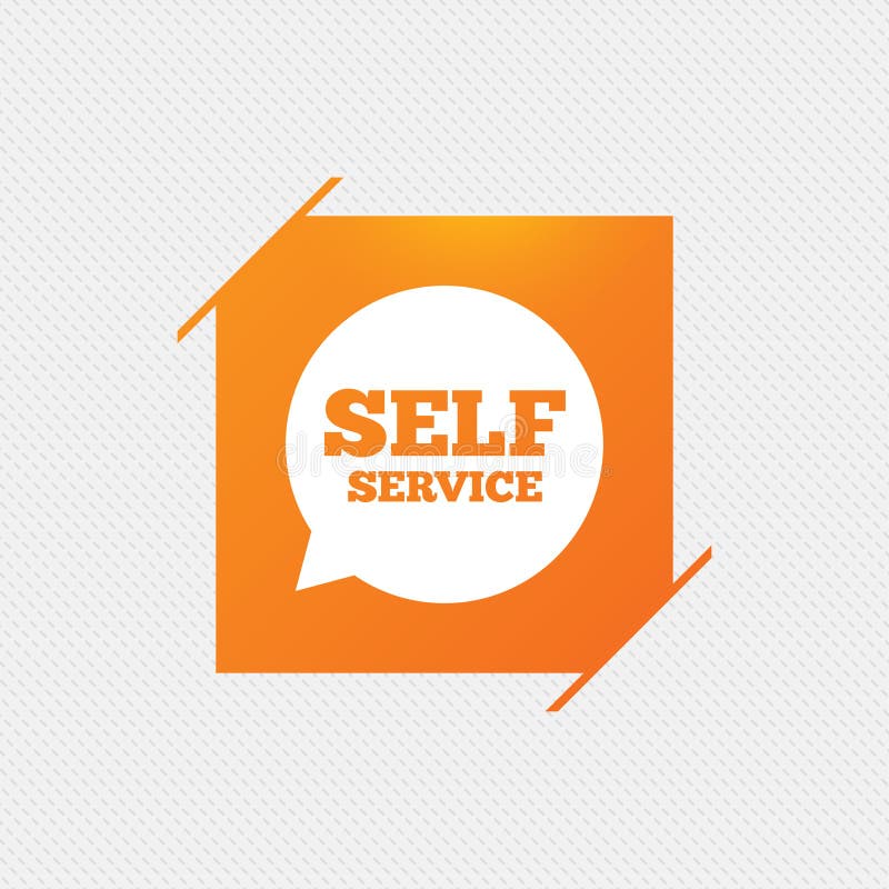 Self Service Sign Icon. Maintenance Symbol. Vector Stock Vector ...
