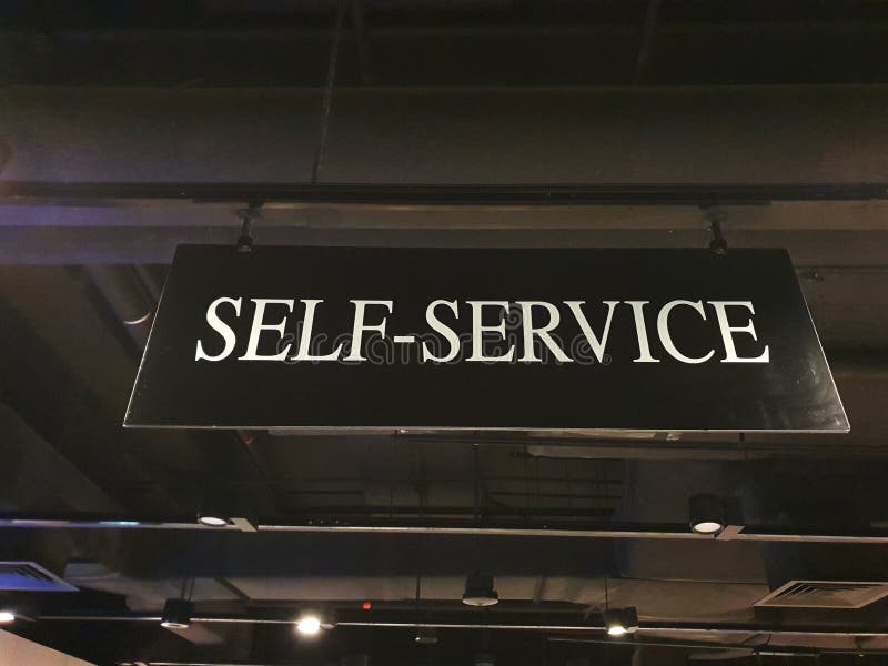Self Service signage stock photo. Image of fisheye, restaurant - 343417712