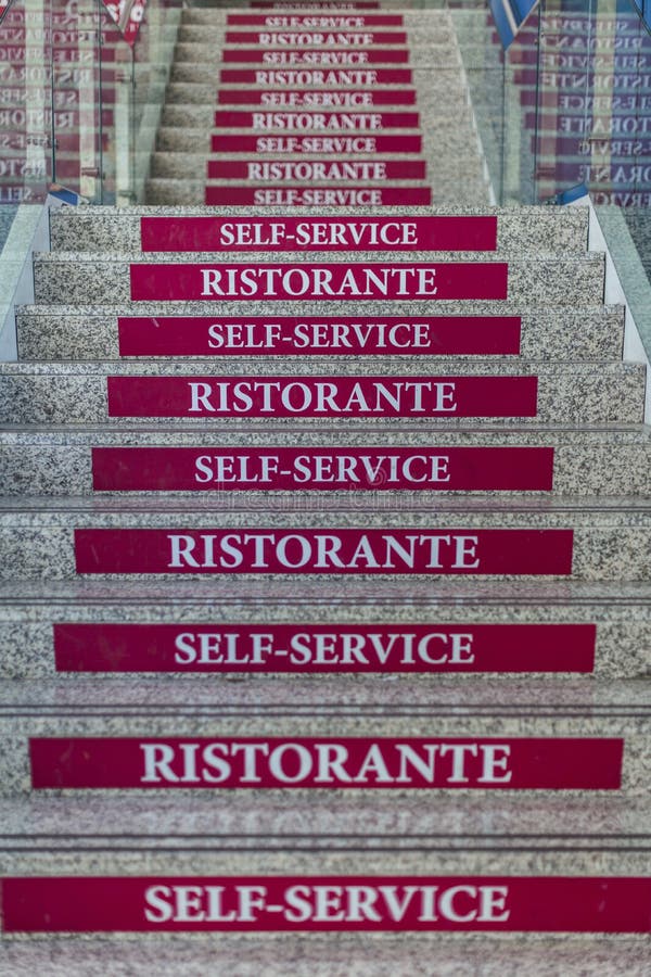Self service signs stock photo. Image of interior, light - 43710912