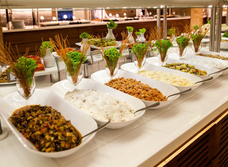 Self Service Table in Hotel Stock Photo - Image of rest, dishes: 195751264