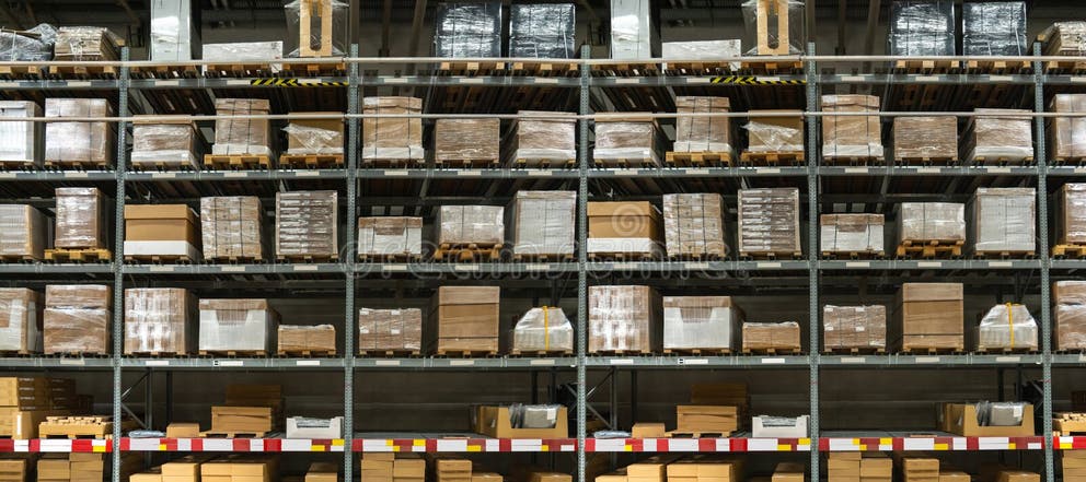 Self service warehouse stock image. Image of packaging - 194218847