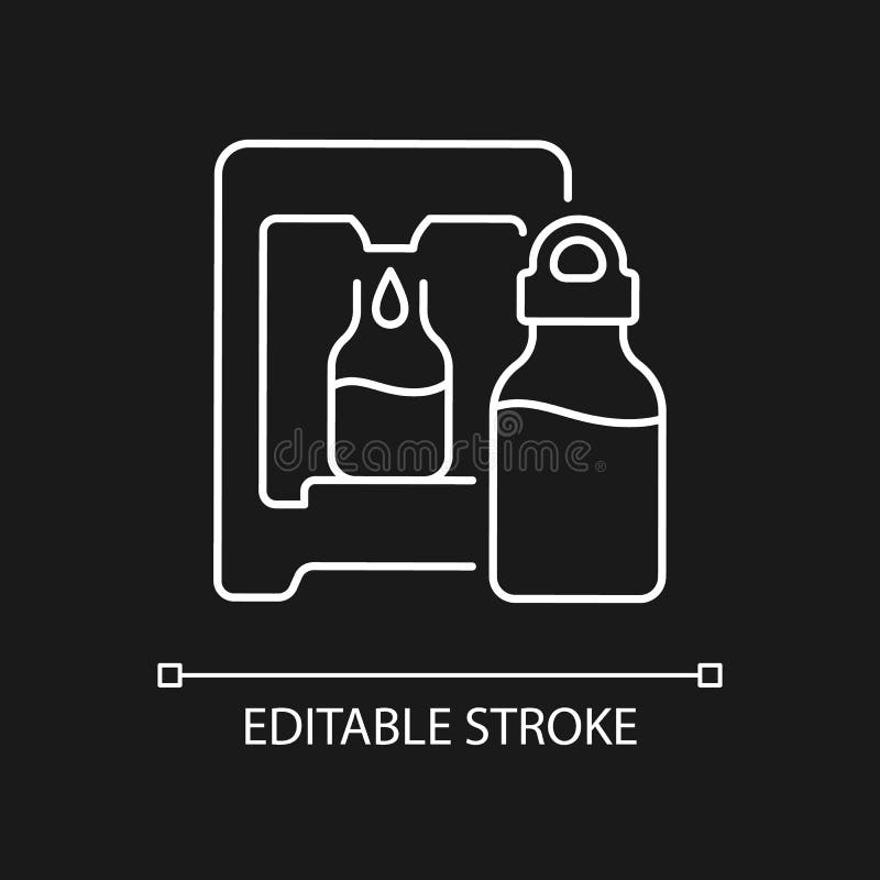 Self Service Water Refill Station White Linear Icon for Dark Theme ...