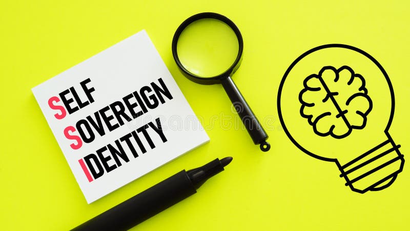 Self Sovereign Identity SSI is Shown Using the Text Stock Photo - Image ...