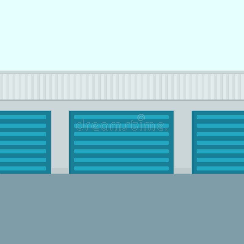Self storage building stock vector. Illustration of isolated - 115881376
