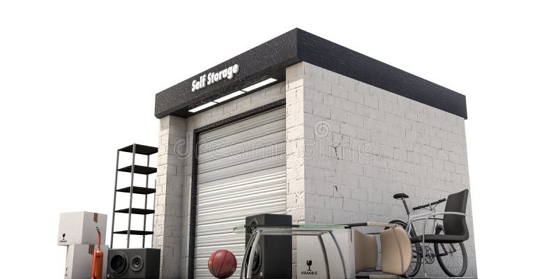 Self storage stock illustration. Illustration of modern - 42496185