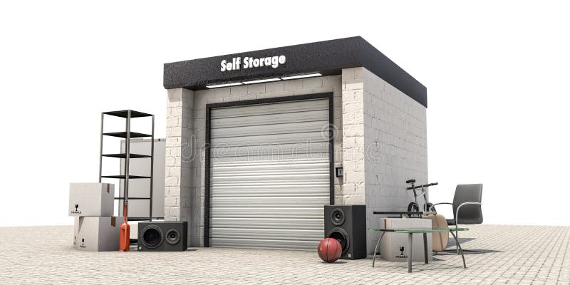 Self storage stock illustration. Illustration of space - 42496315