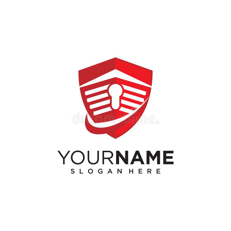 Self Storage Logo Design Template with Shield Stock Vector ...