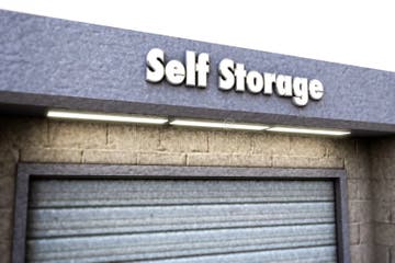 Self storage sign stock illustration. Illustration of mini - 45339932