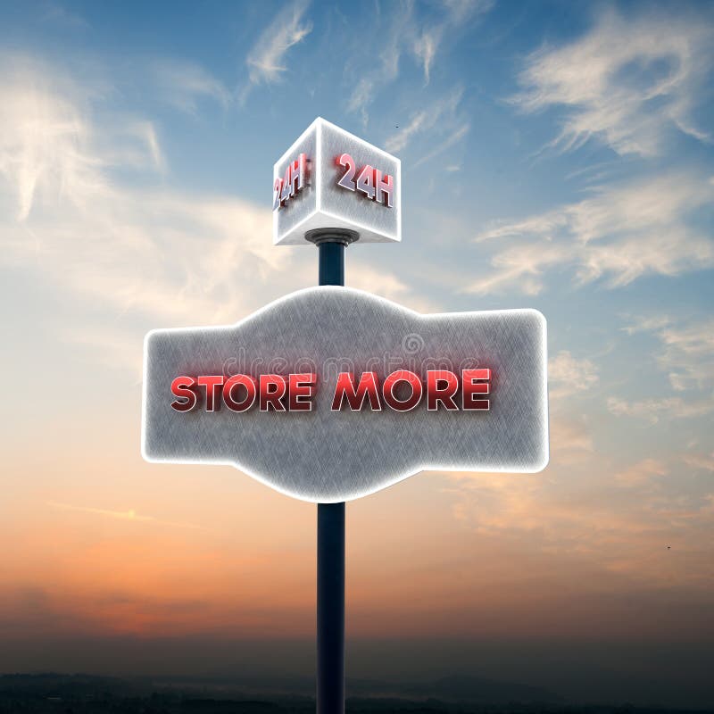Self storage sign stock illustration. Illustration of unit - 44567779