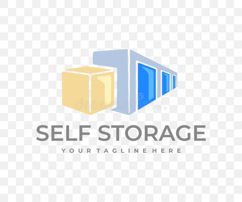 Self Storage Unit, Cardboard Box, Garage and Door, Graphic Design Stock ...