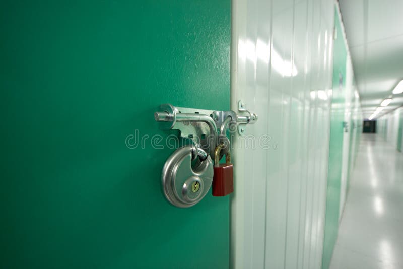 Storage padlocks stock image. Image of self, locked, units - 30017193