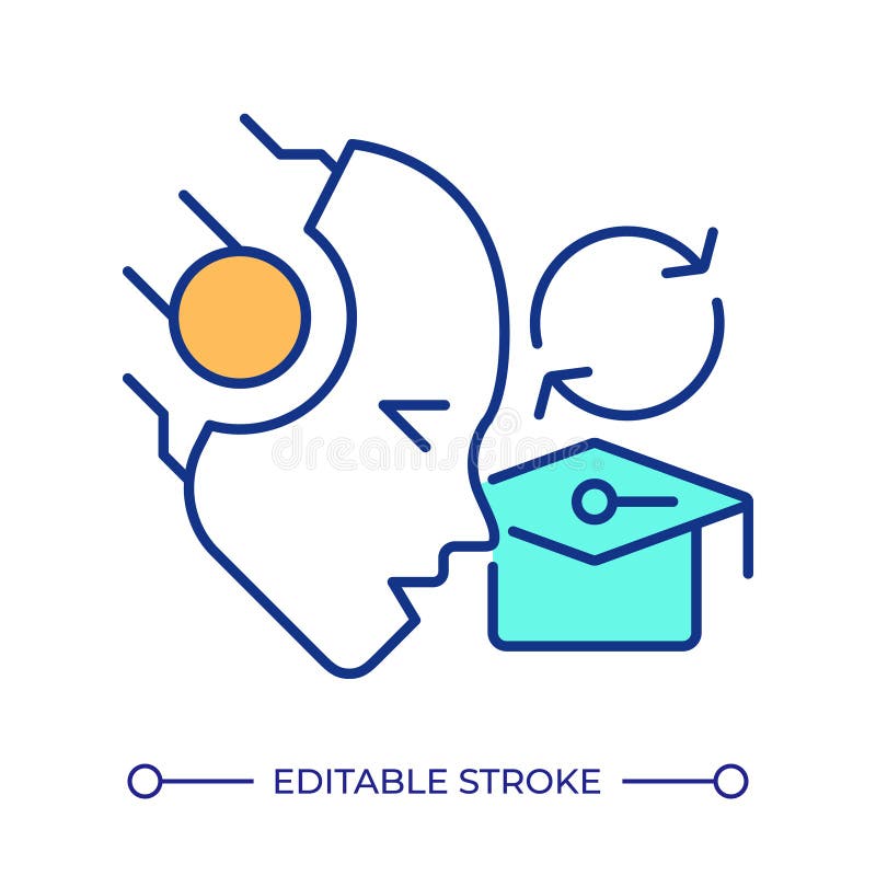Self Supervised Learning RGB Color Icon Stock Illustration ...