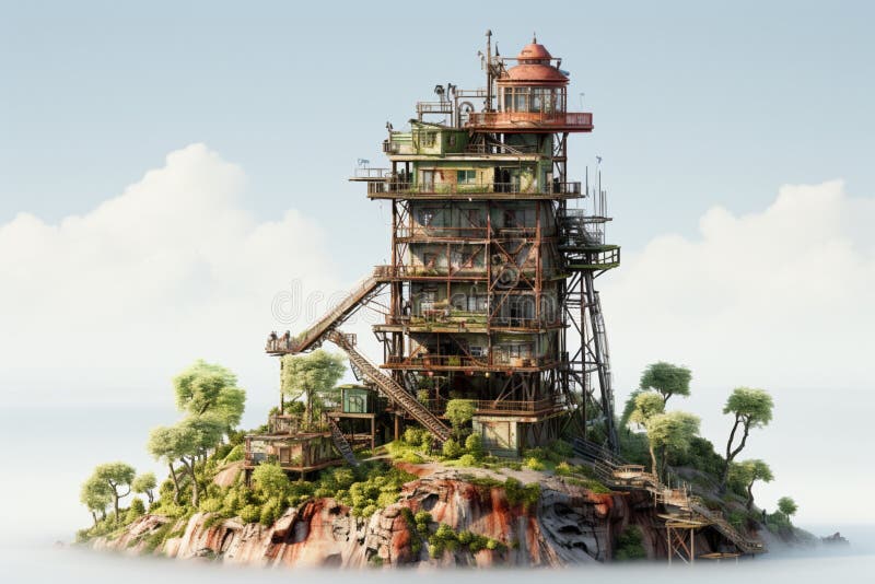 Supporting Tower Stock Illustrations – 713 Supporting Tower Stock ...