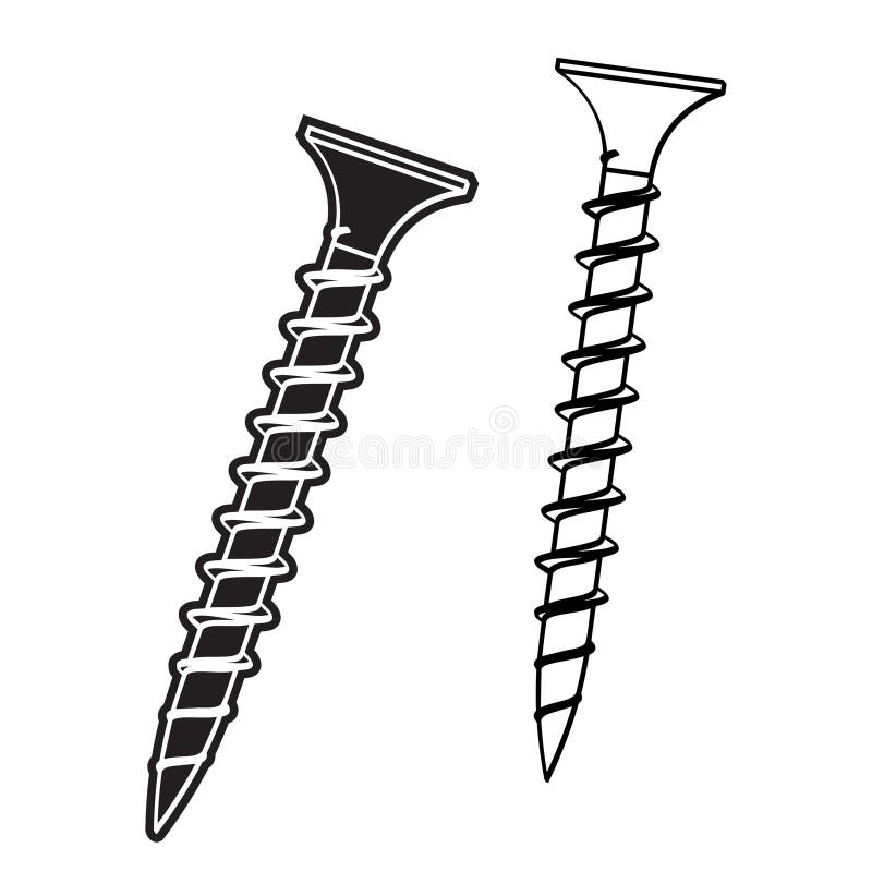 Self-tapping Countersunk Head Stock Vector - Illustration of work ...