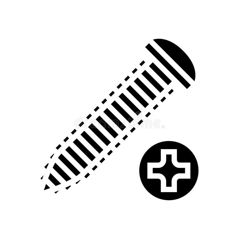 Self-tapping Glyph Icon Vector Illustration Stock Vector - Illustration ... Self-tapping Glyph Icon Vector Illustration Stock Vector - Illustration ...
