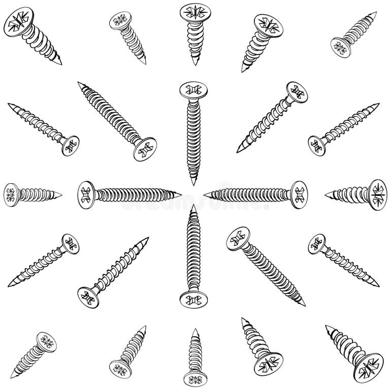 Self-tapping stock vector. Illustration of shape, metal - 279160198