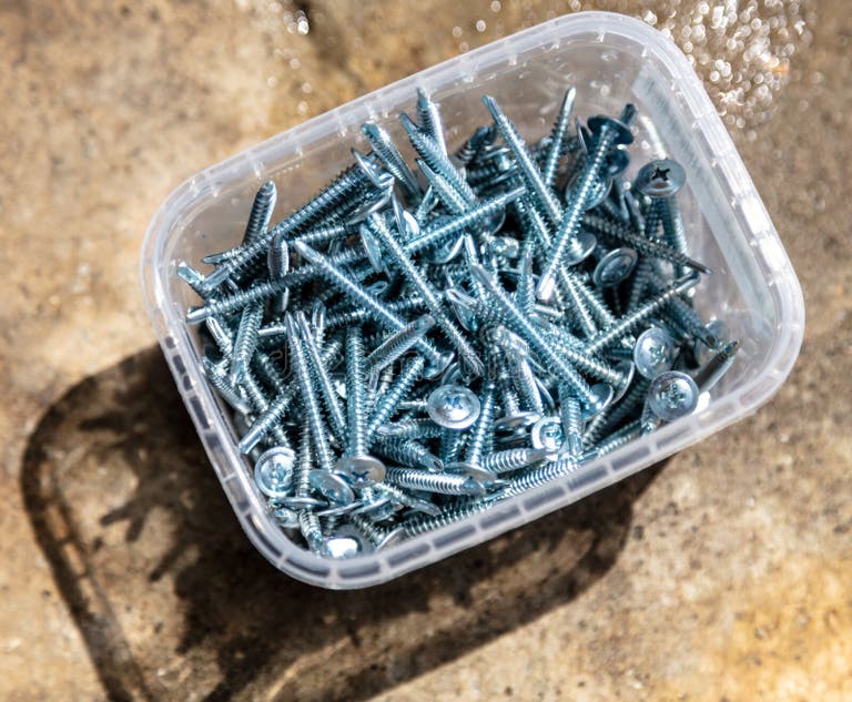Self-tapping Screws at a Construction Site. Stock Photo - Image of ...
