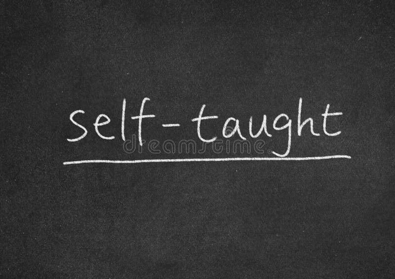 Self-taught stock photo. Image of abstract, chalk, chalkboard - 165975804