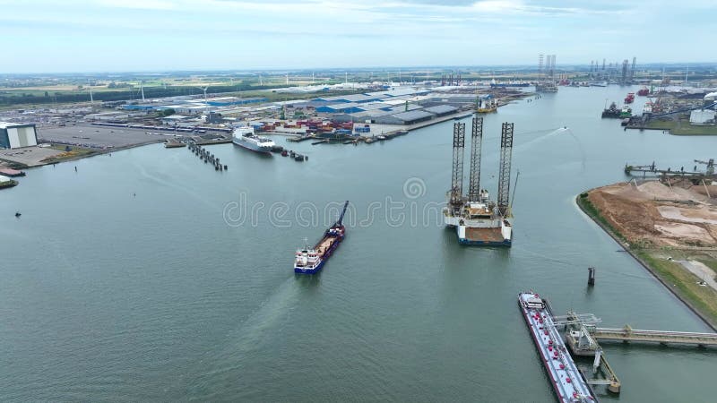 Self Unloading Bulk Carrier Ship at Sea Stock Footage - Video of ...