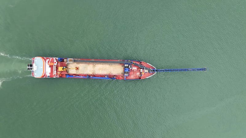 Self Unloading Bulk Carrier Ship at Sea Stock Footage - Video of ...