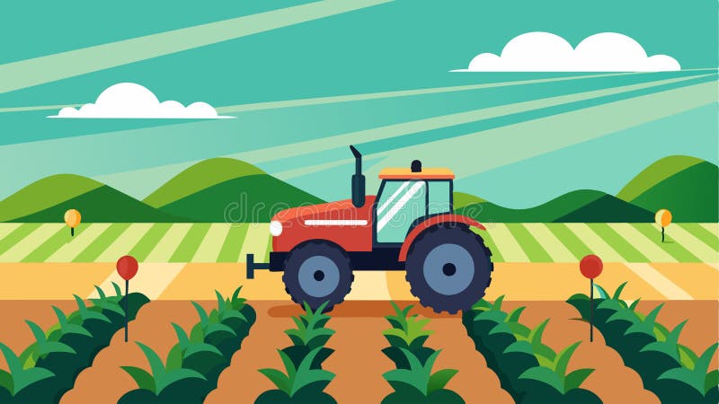 A Selfdriving Tractor Equipped with GPS Mapping Technology Navigates ...