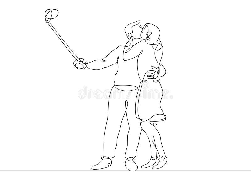 One Line Vector Drawing Tourists Stock Illustrations – 34 One Line ...