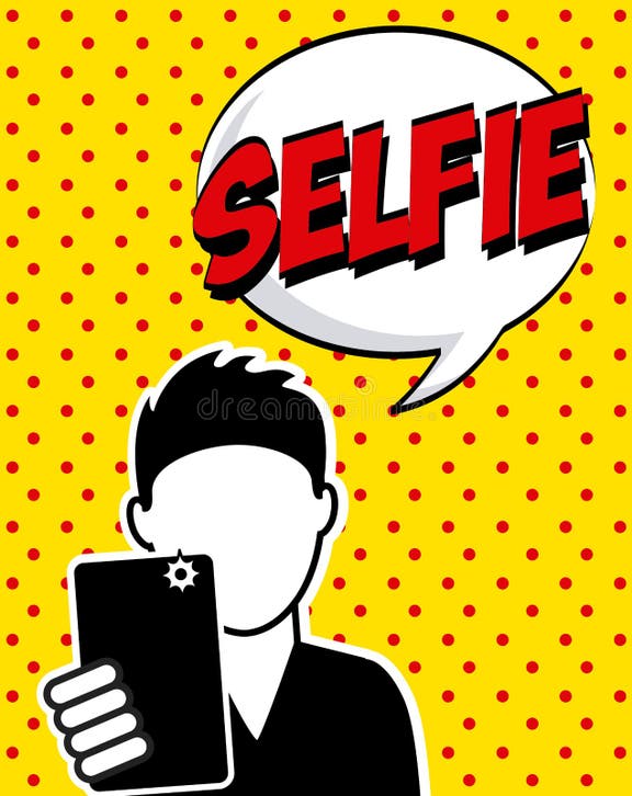 Selfie stock vector. Illustration of comic, speech, isolated - 50069691