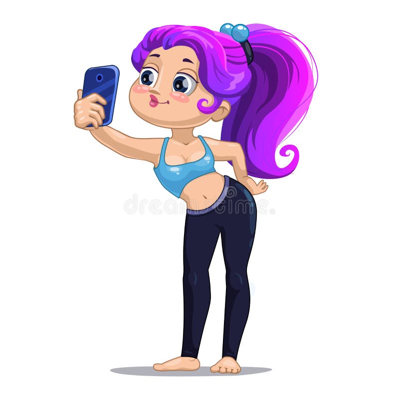 Cartoon Woman Selfie Stock Illustrations 7 940 Cartoon Woman Selfie