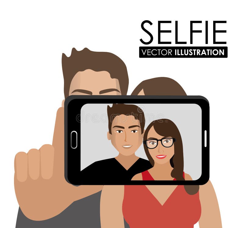 Selfie Design, Vector Illustration. Stock Vector - Illustration of ...