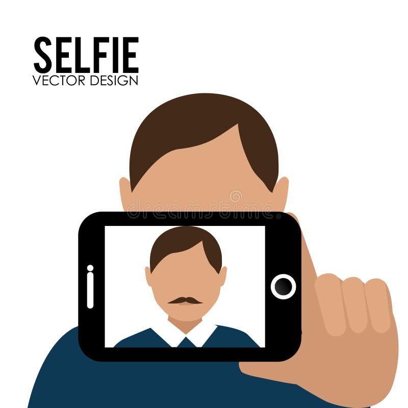 Selfie Design, Vector Illustration. Stock Vector - Illustration of ...