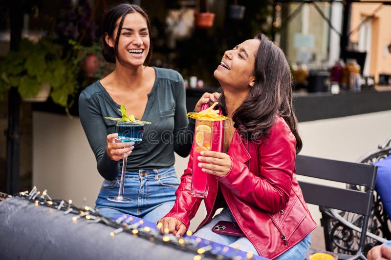 Selfie Group Of Lesbian Couple Cheers And Having Fun Multiracial Happy