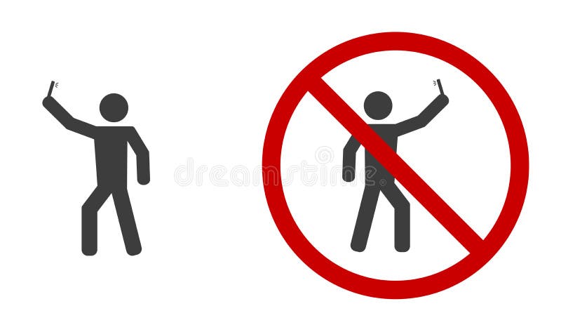 Selfie Forbidden Stock Illustrations – 91 Selfie Forbidden Stock ...