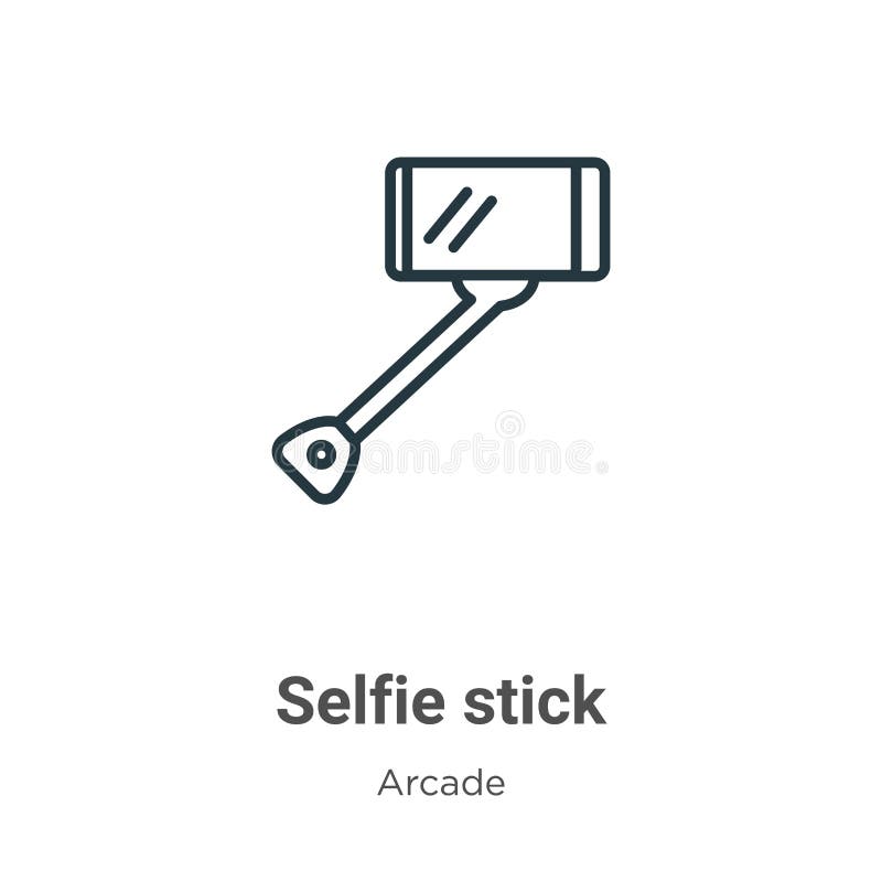 Stick Man with Box Outline Vector Icon. Thin Line Black Stick Man with ...