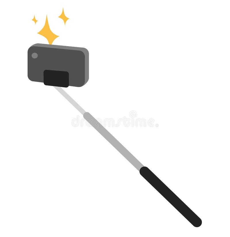Selfie Stick Vector Icon Illustration Stock Vector - Illustration of ...