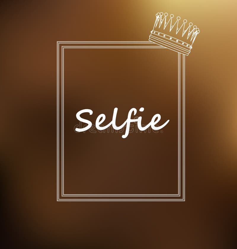 Selfie Text in a Frame. Vector Illustration. Stock Illustration ...