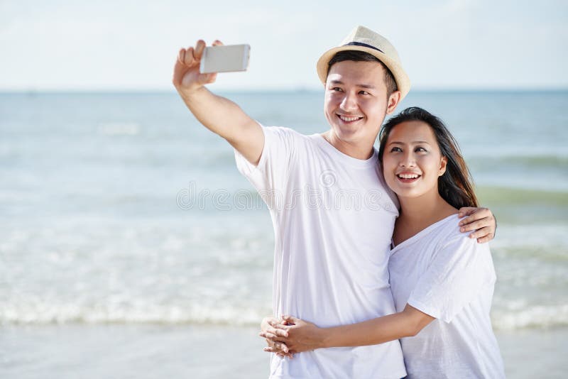 Selfie time stock image. Image of romantic, technology - 74274443