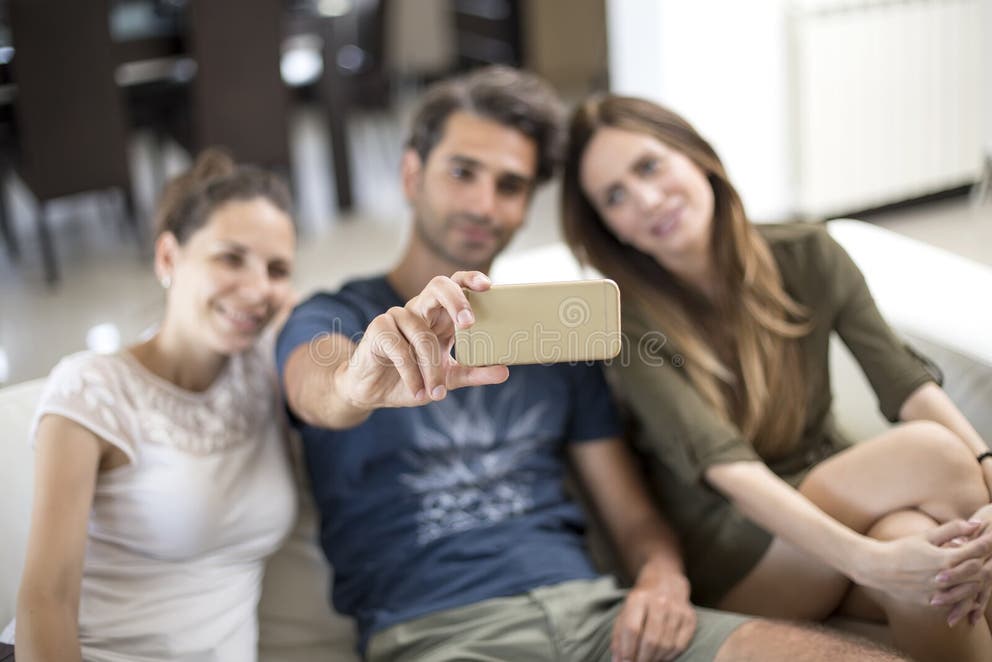 Selfie stock image. Image of casual, portrait, looking - 58717603