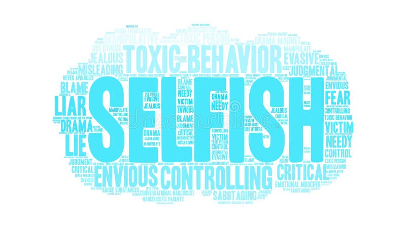 Selfish Animated Word Cloud Stock Footage - Video of blame ...