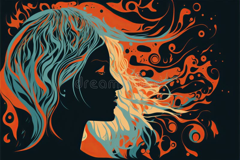 Selflessness Abstract Art (generative AI) Stock Illustration ...